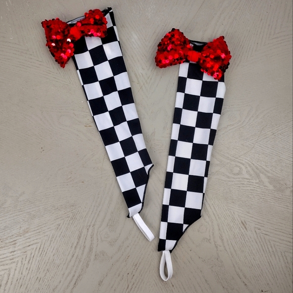 Weissman | Accessories | Weissman Red Bow Checkered Point Gloves | Poshmark